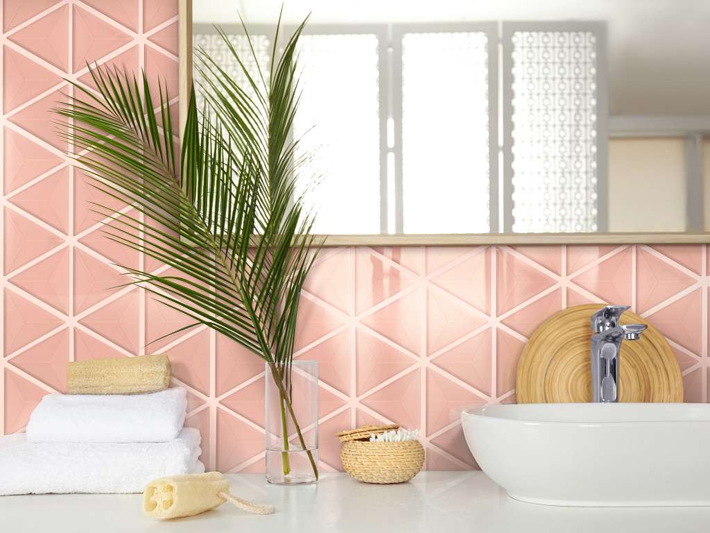 geoscape triangular 443ts - first lady pink Tile and Stone: Wall and ...